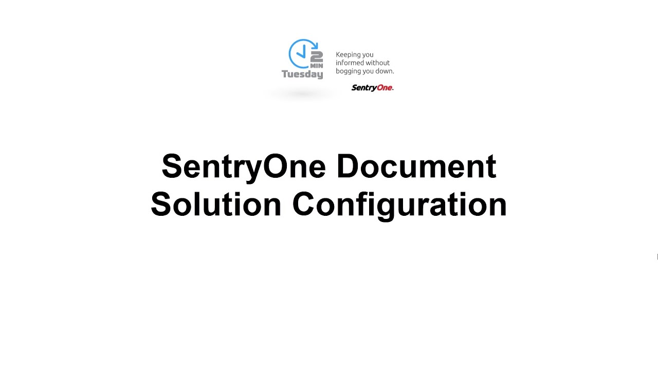 SentryOne Solution Configuration