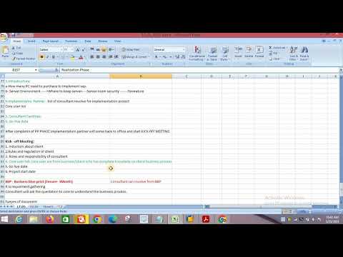 ASAP Methodology BBP, Realization, Final Preparation, Go live & Support Phase