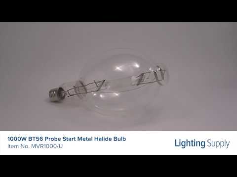 GE 1000W BT56 Probe Start Metal Halide Bulb (MVR1000/U)