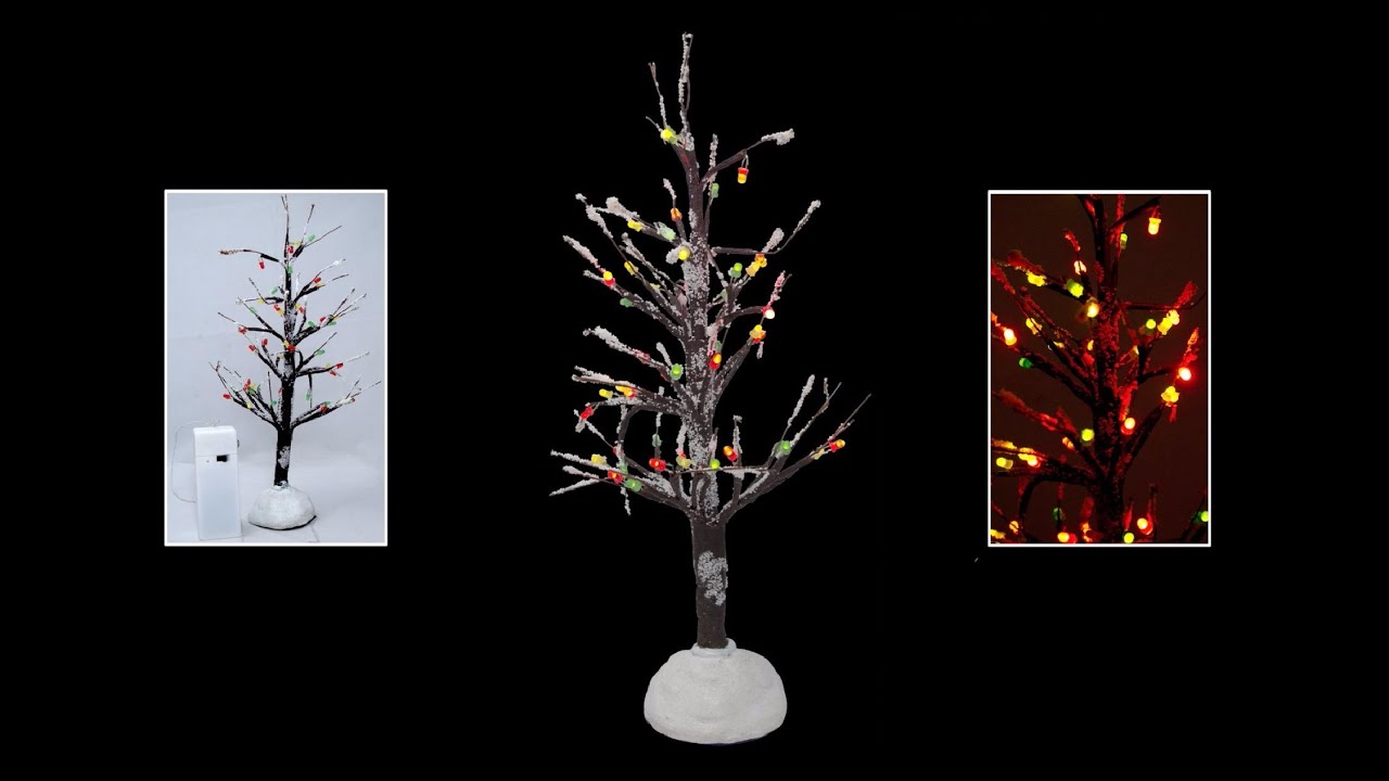 Twig Tree With Multi Colour Lights Figurine