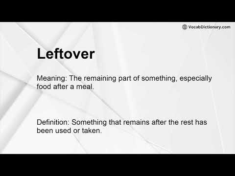 Leftover Meaning