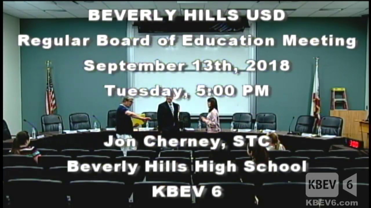 BHUSD Regular Board of Education Meeting | September 13, 2018