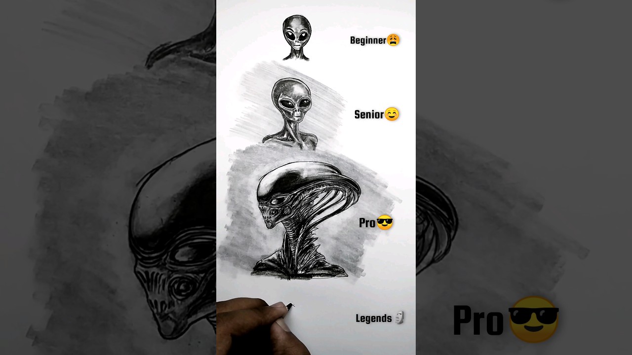 drawing aliens 👽 #shorts #drawing #art #alien
