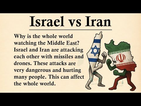Israel-Iran Latest || 🪖🔵🔴Learn English Through Story Level 3 || Graded Reader 🎧