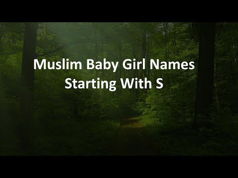 Muslim Baby Girl Names Starting With S