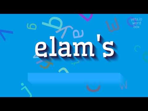 How to say "elam's"! (High Quality Voices)