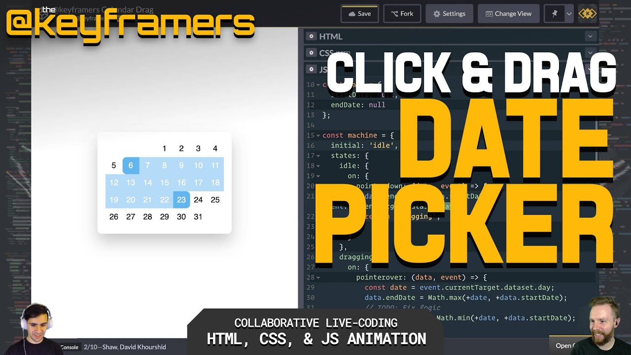 Date Picker with Click & Drag! | @keyframers 2.30.0