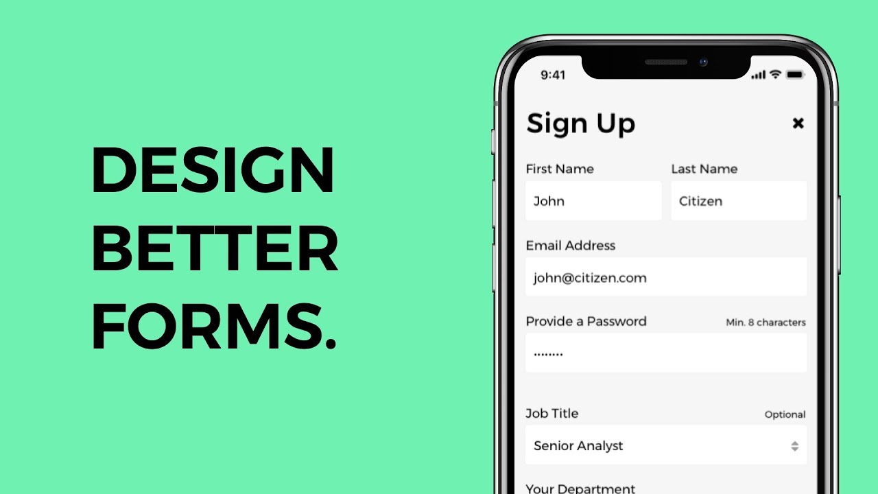 UI/UX | Design Better Forms - 5 Tips For Designing Mobile Forms