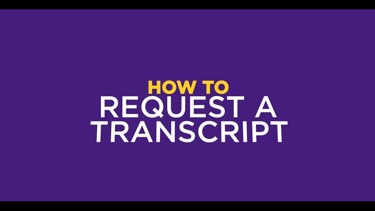 LSUE HOW TO: Request an Official Transcript