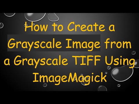 How to Create a Grayscale Image from a Grayscale TIFF Using ImageMagick