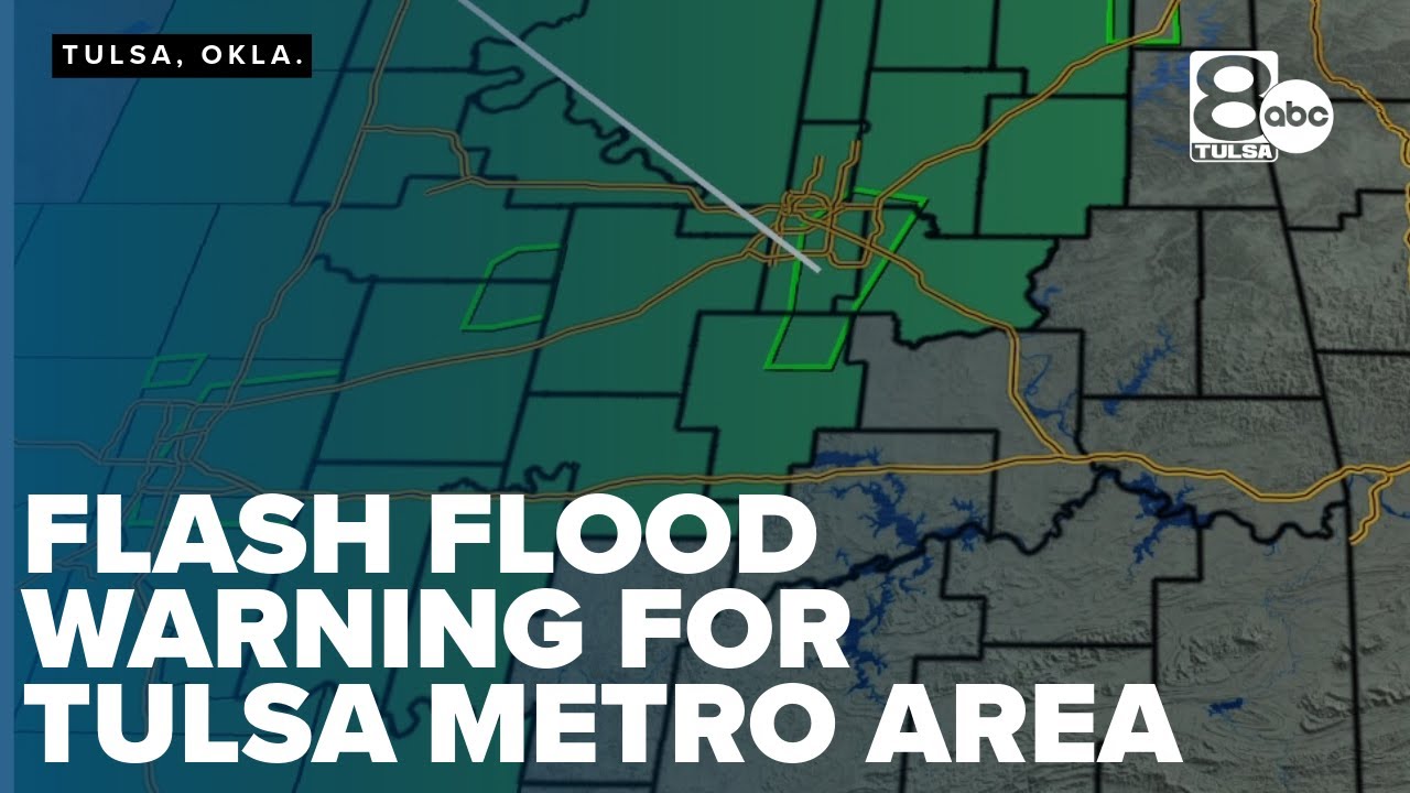 (Broadcast Version) KTUL First Warning Radar Flash flood warning for Tulsa metro area