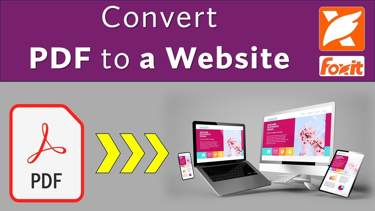 Convert PDF to a website without Coding - Foxit PDF Editor Tutorial