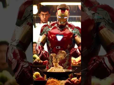 Iron Man cooks fried rice #ironman #reels #fyp