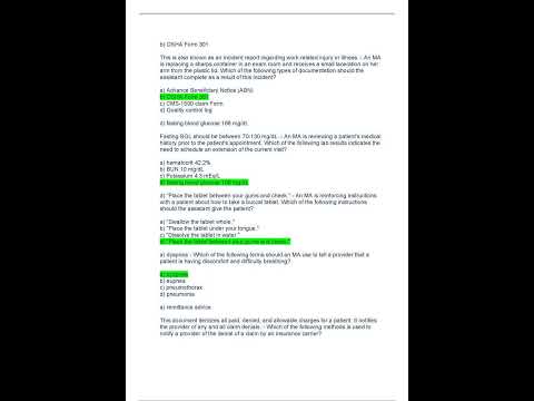 Certified Clinical Medical Assistant CCMA Certification,Exam review guide 2022 pdf