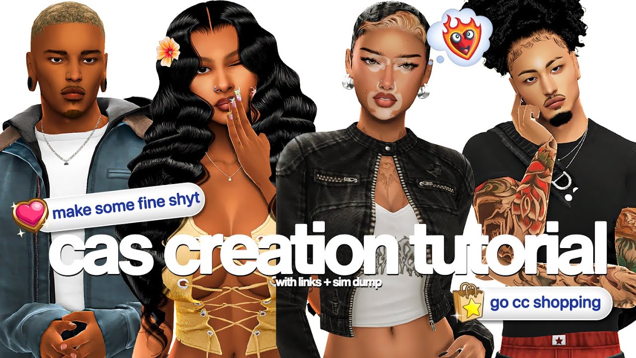 how i make my sims in cas (w/ link masterlist + sim dump)