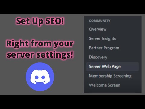 Discord LEAKED - Server Web Page!? Set it up in settings...