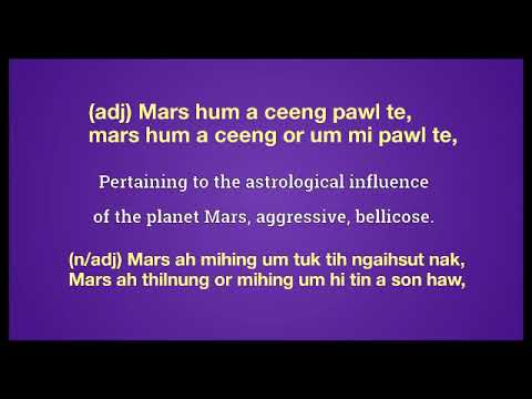 martian meaning in English Ngawn
