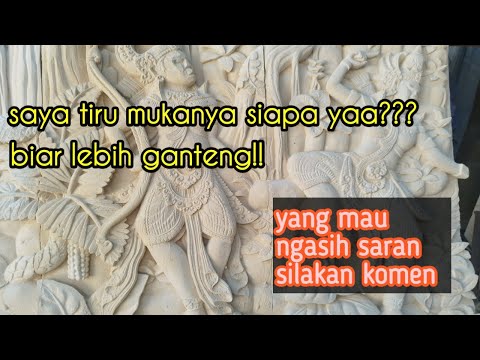 relief dinding 3d,seni ukiran bali motif pewayangan,