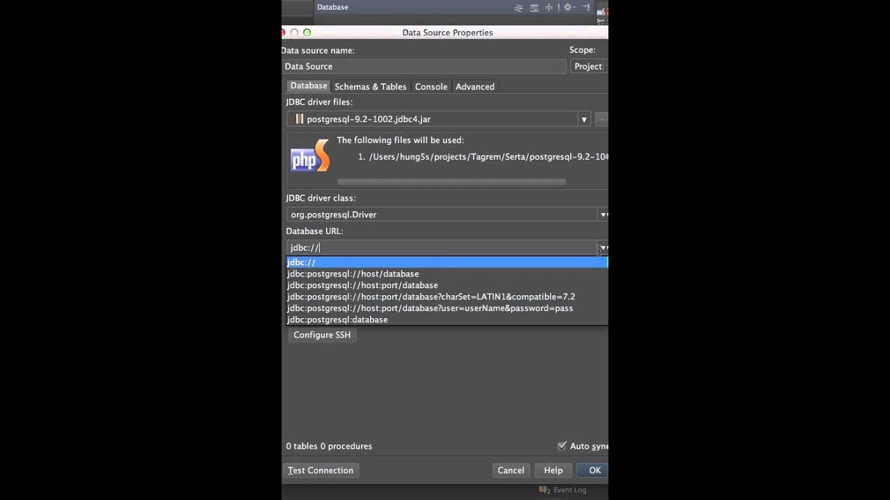 PHPStorm - adding DB connection into your project