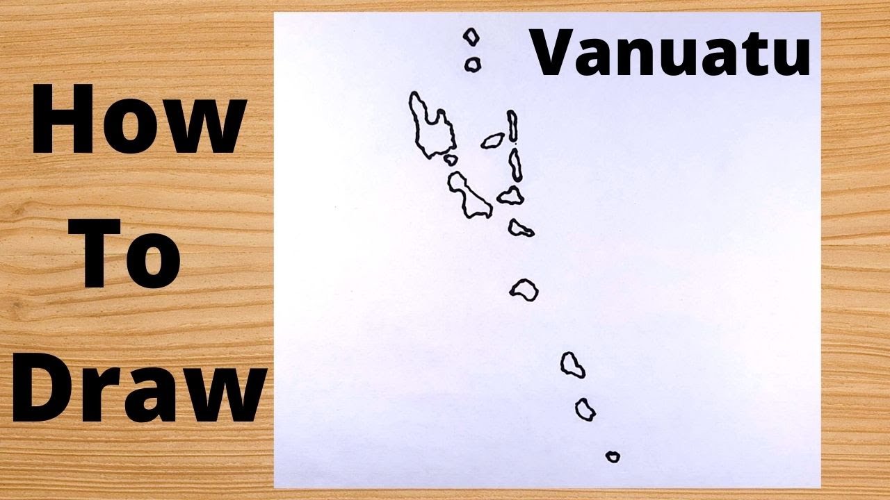Drawing Vanuatu Country Map - Hidden Trick