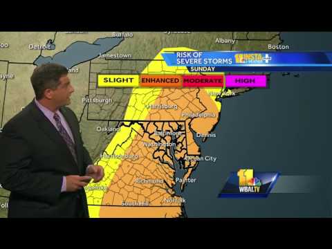 Enhanced risk for severe storms on Sunday