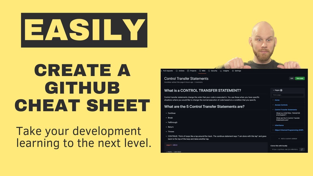 Create a Cheat Sheet in Github to Speed-up  your Software Development Learning Journey