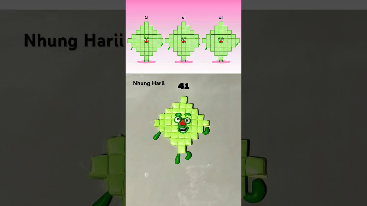 I made Sprunki Numberblocks 41 with Clay #sprunki #numberblocks #clay #nhungharii