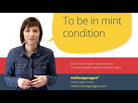 Common English expressions #5 To be in mint condition