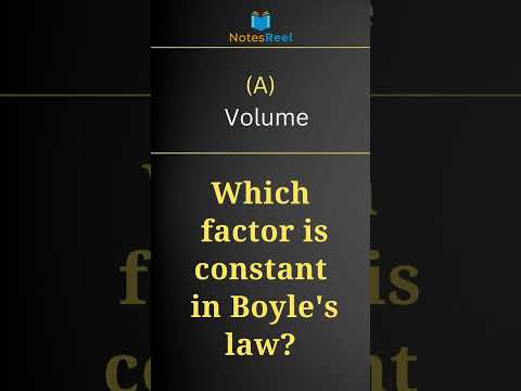 Which factor is constant in Boyle's law?