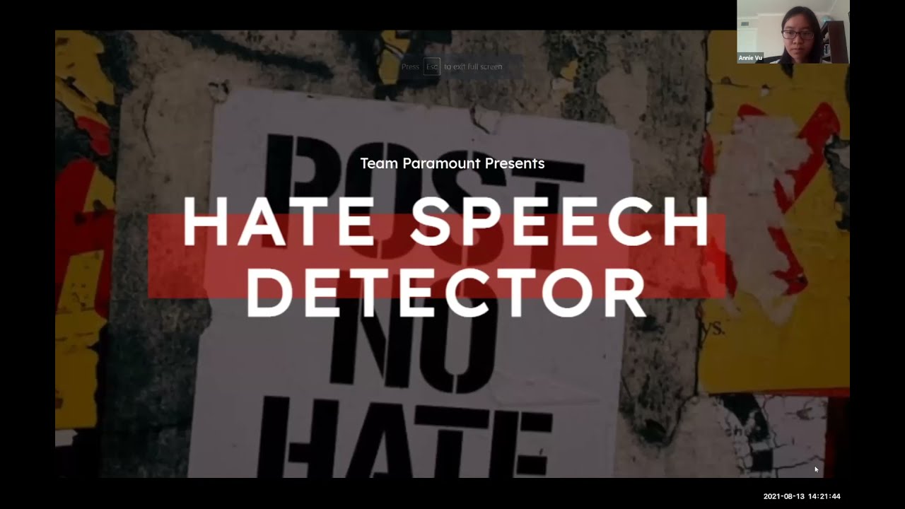 Hate Speech Detector | AI Camp 2021