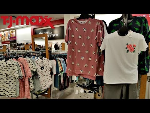 TJ MAXX SHOP WITH ME YOUNG MENS CLOTHING ATHLETIC CASUAL WEAR WALK THROUGH 2018