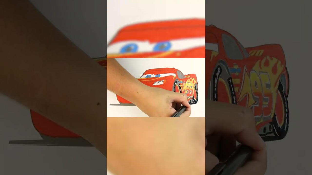 Lightning MCQUEEN Coloring Page | Coloring Pages and Painting for Kids, Toddlers - 4K 60FPS