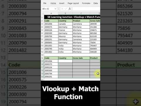 VLOOKUP With MATCH Function In Excel !