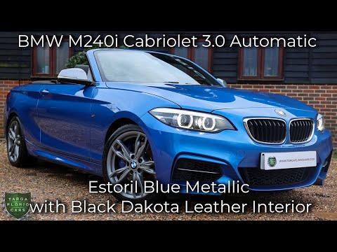 BMW M240i Cabriolet 3.0 Automatic registered March 2019 (19) finished in Estoril Blue Metallic