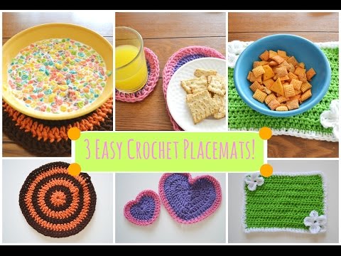 3 Easy & Cute DIY Crochet Placemats!