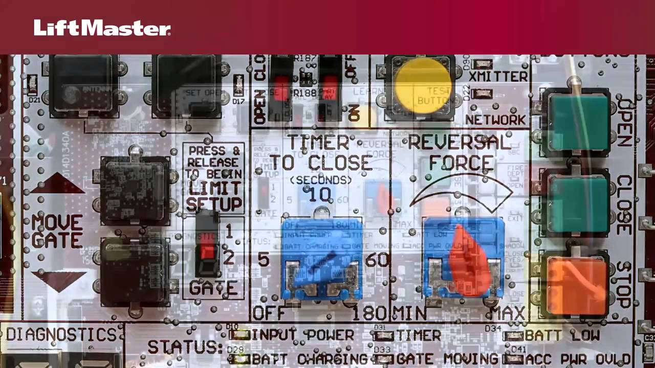 LiftMaster - Program Gate Operator Travel limits