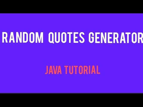 Random Quote Generator | Java tutorial | Coding runner_up #coding #java #quotes #developer