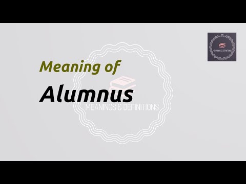 Meaning of "Alumnus" (Noun) in Hindi | Alumnus का मतलब हिंदी में