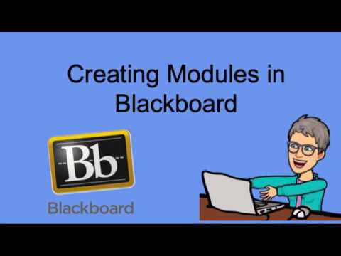 Adding content modules in Blackboard