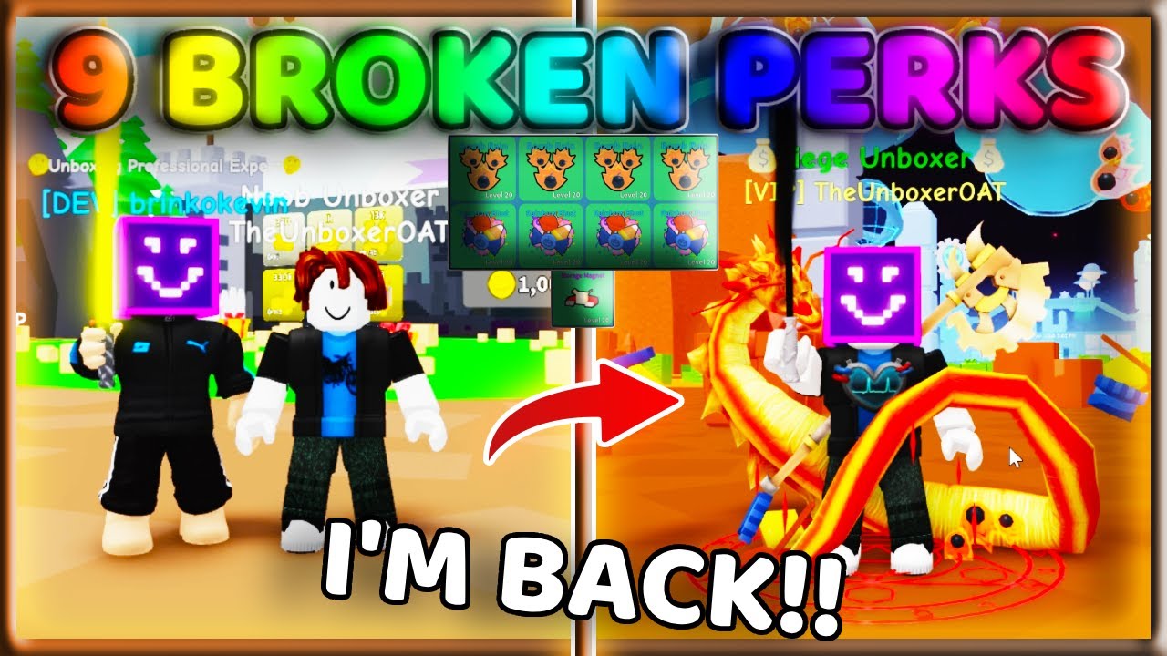 I'M BACK!! Starting Over With 9 BROKEN PERKS to go from Area 0 to 100 In HOURS! | Unboxing Simulator