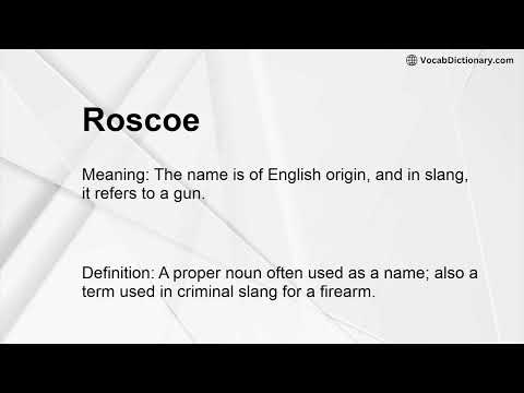 Roscoe Meaning