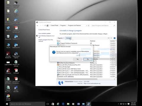 Malwarebytes Uninstall Windows 10