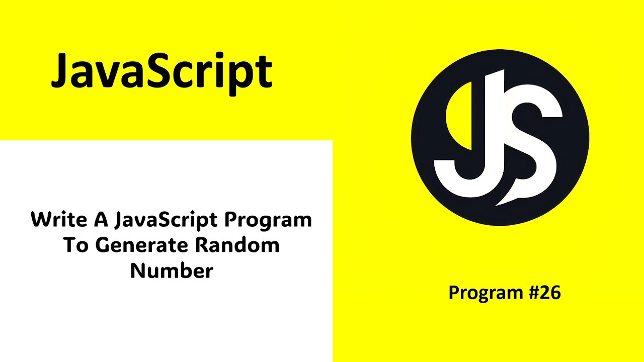 write a javascript program to generate random number