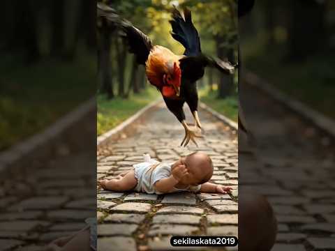 rooster hungry and try to find food #wildlife #wildanimals