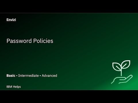 Envizi Password Policies