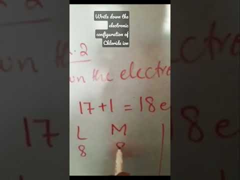 Electronic configuration of Chloride ion #shorts #chemistrynotes #shortsvideo #structureofatoms