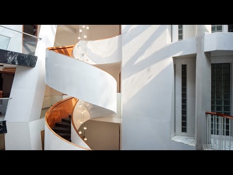 North West Facing Cleft House in New Delhi by Anagram Architects ( Home Tour).