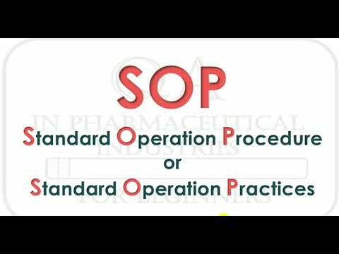 SOP in pharmaceutical industry