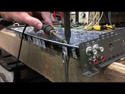 De soldering Outputs transistor in a car amplifier