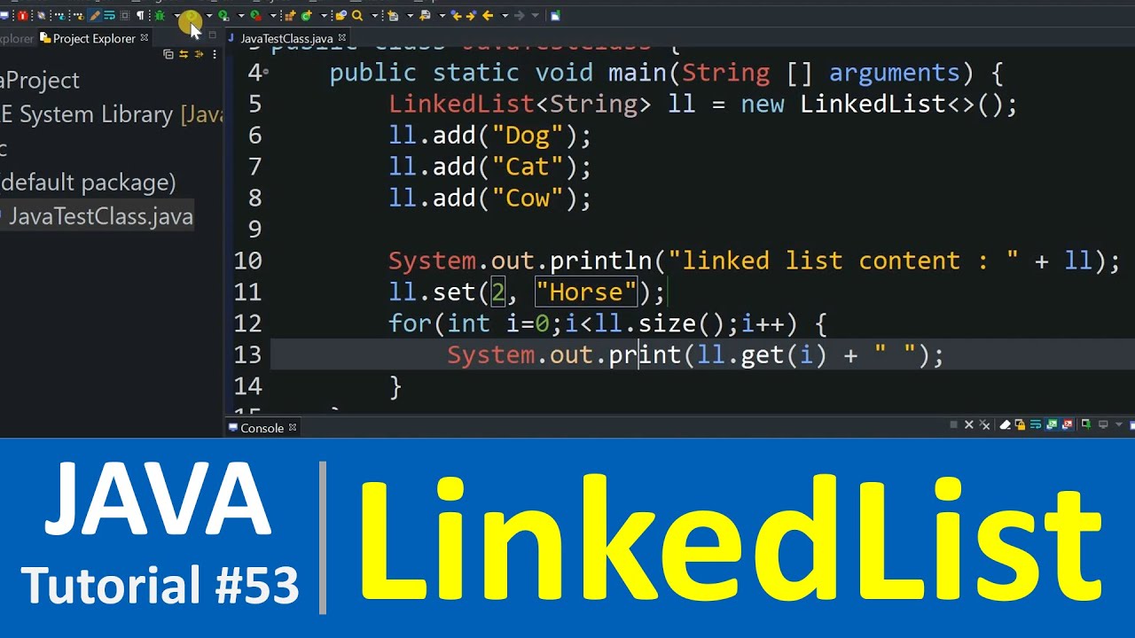 Java Tutorial #53 - Java LinkedList with Examples (Collections)